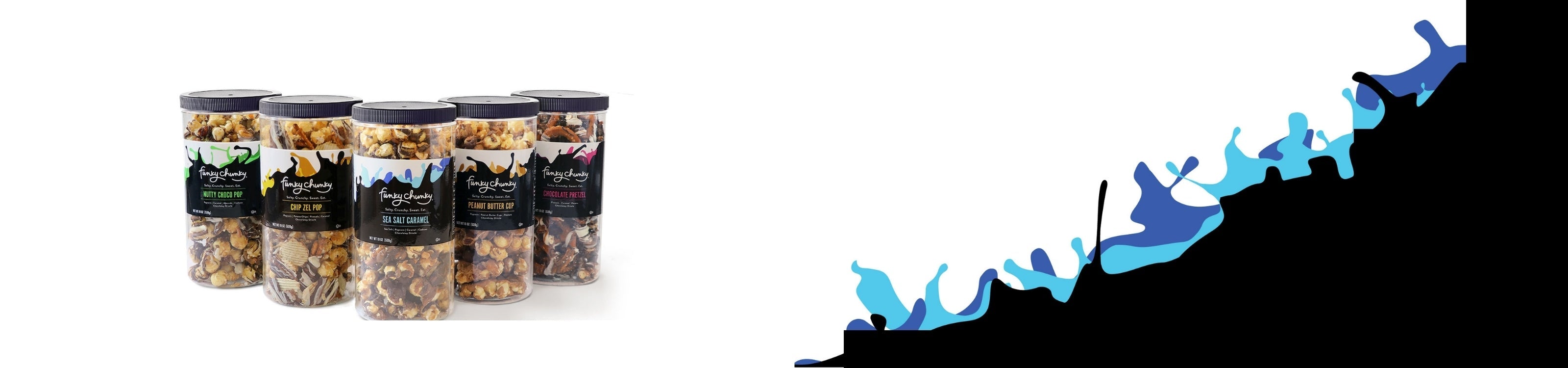 Funky Chunky Caramel Corn in Canisters