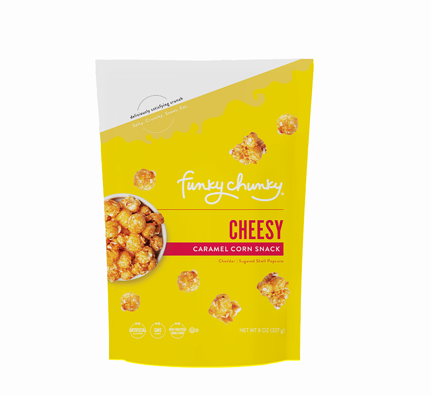 Cheesy Caramel Corn 8 OZ Large Sized Bag – Funky Chunky